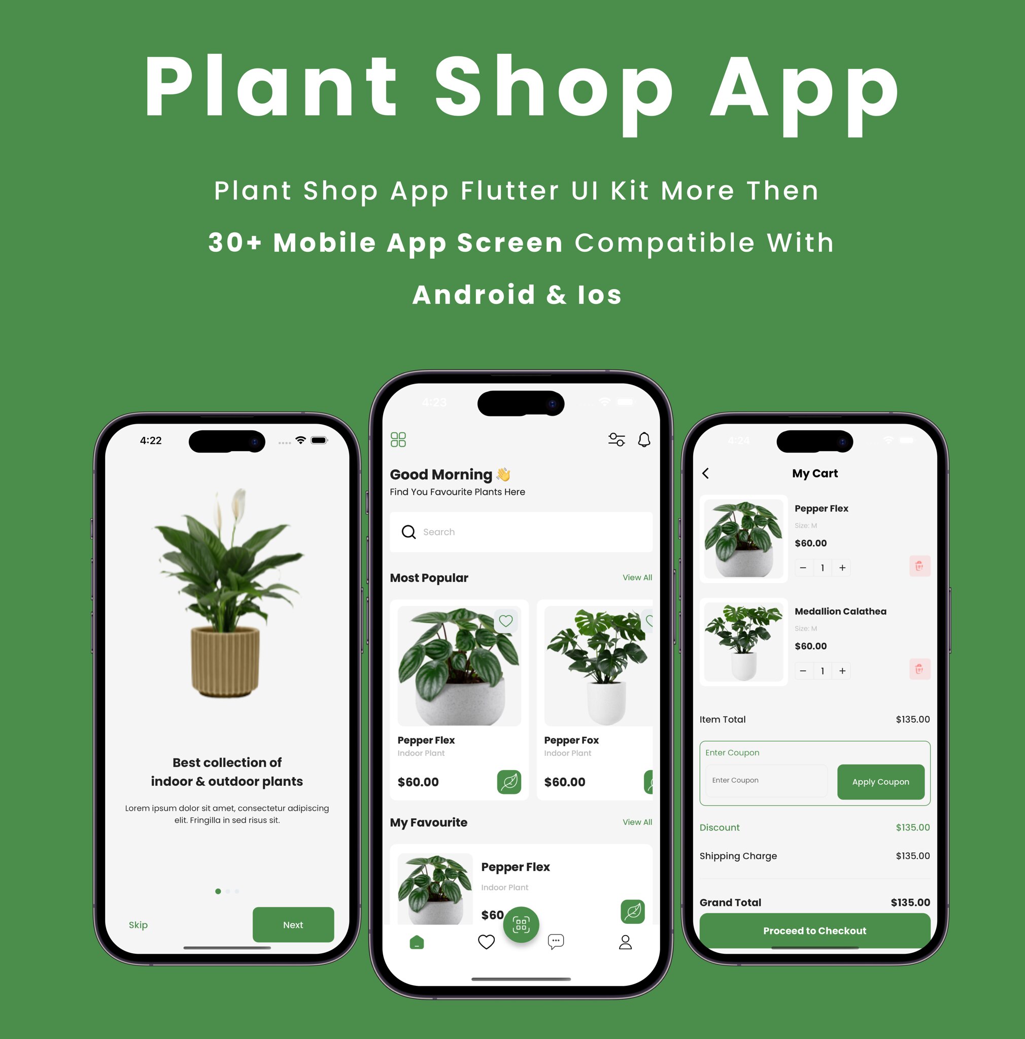PlantShop App – Online Nurseries Plant Store Flutter | Android | iOS Mobile App Template – Buy ...