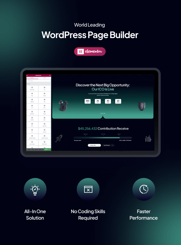 Xeco - Tema WordPress de ICO e Crypto Landing - Pluginthemebr - Wordpress plugins e temas