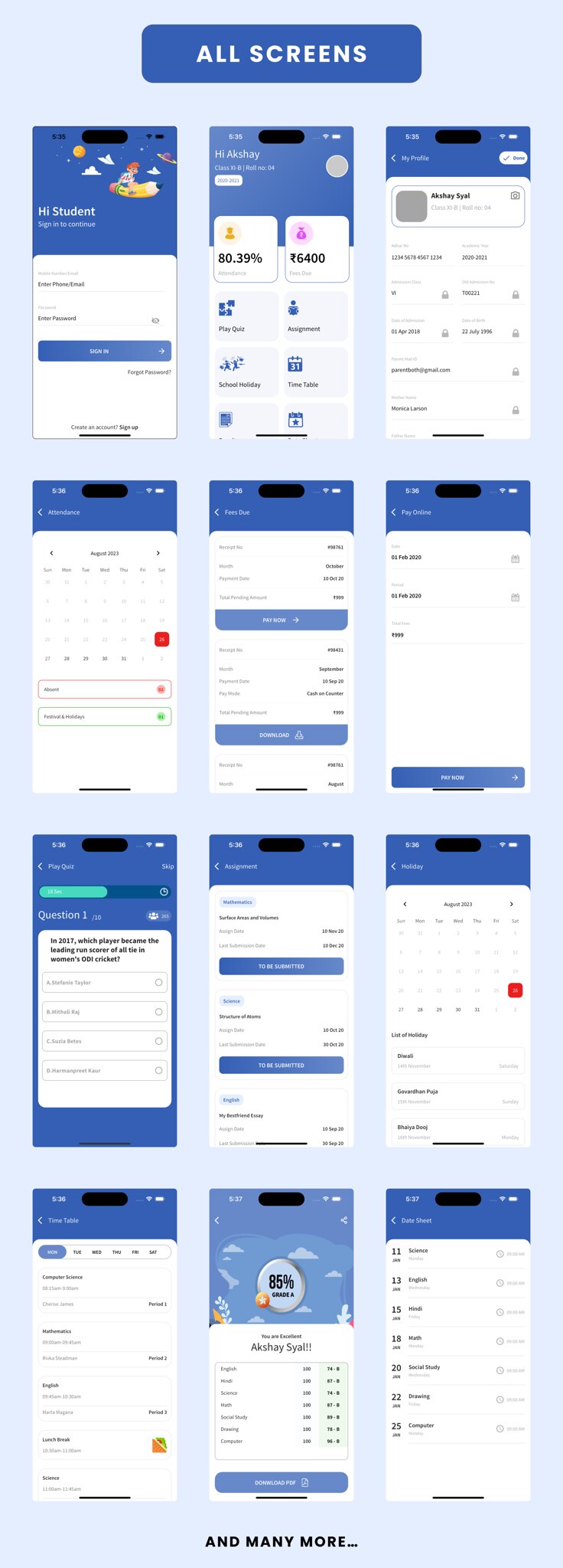 School ERP App – Flutter Mobile App Template – Buy Apps, Themes, UI ...
