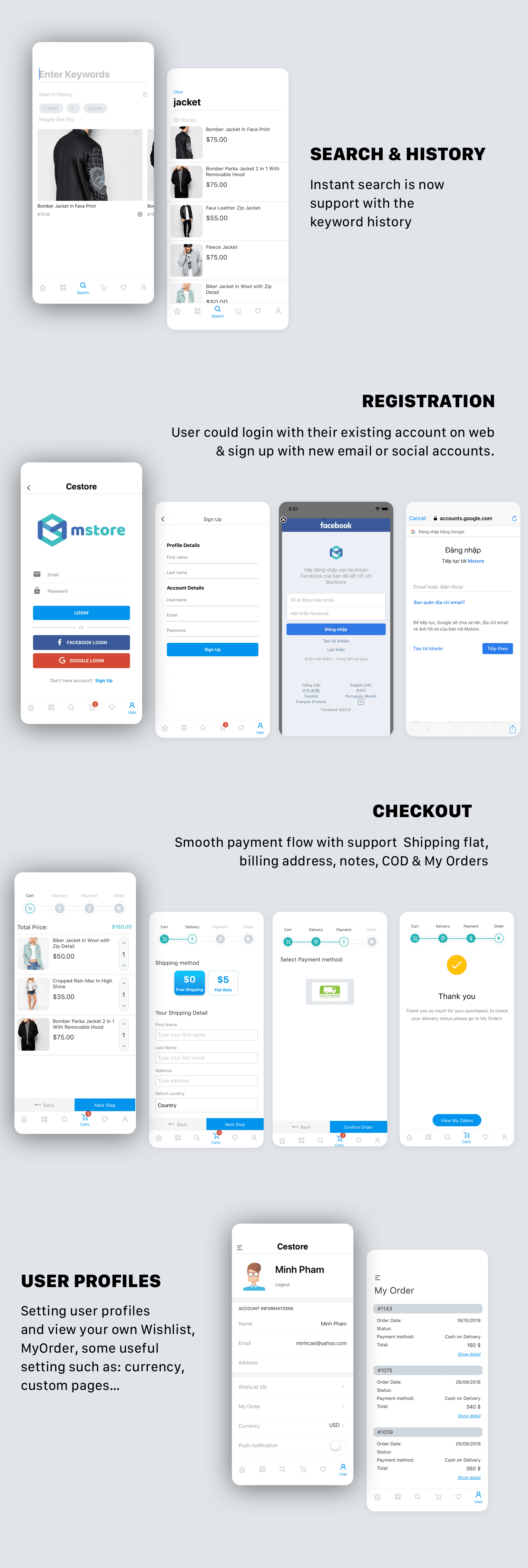 CeStore - ReactJS web app & React Native mobile app for e-commerce