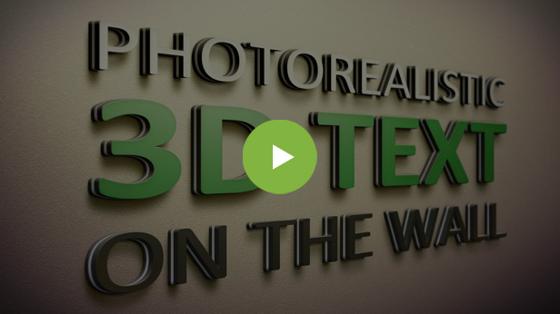 Realistic 3D Text on the Wall Mockup by papanderos | GraphicRiver