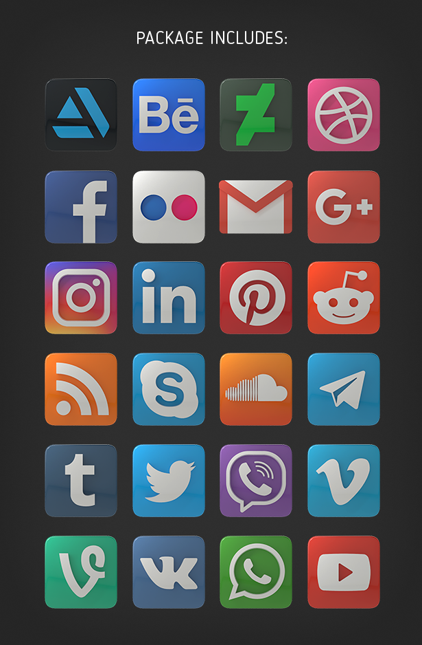 Animated Social Media Icons by Al_Dunmer | VideoHive Animated Social Media Icons by Al_Dunmer | VideoHive