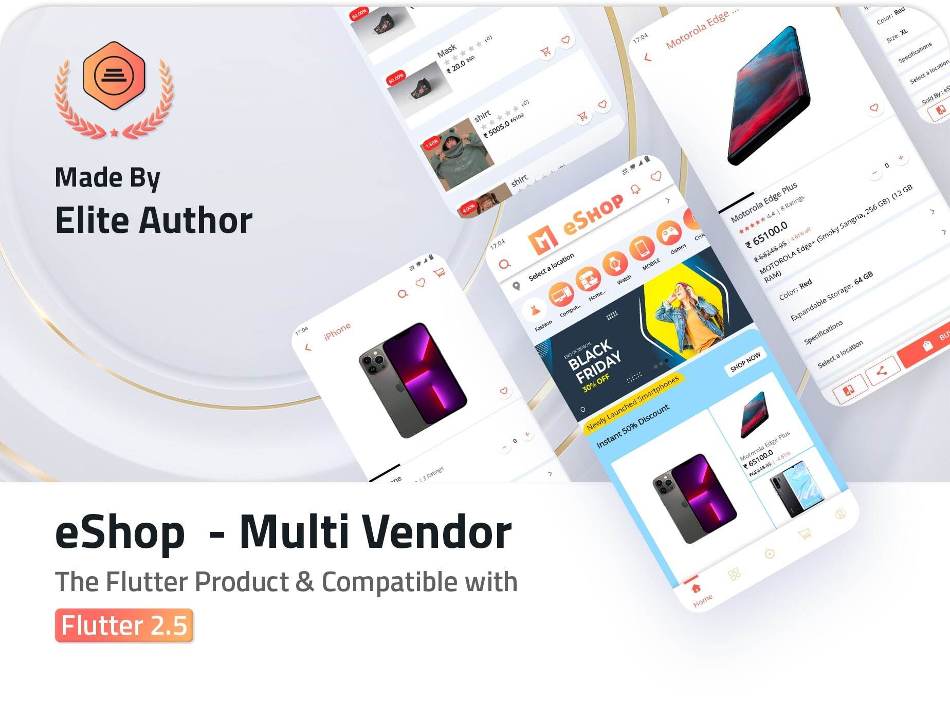 DOWNLOAD - eShop - Flutter Multi Vendor eCommerce Full App 2.0.2 [Nulled] | Apps 'n' Scripts