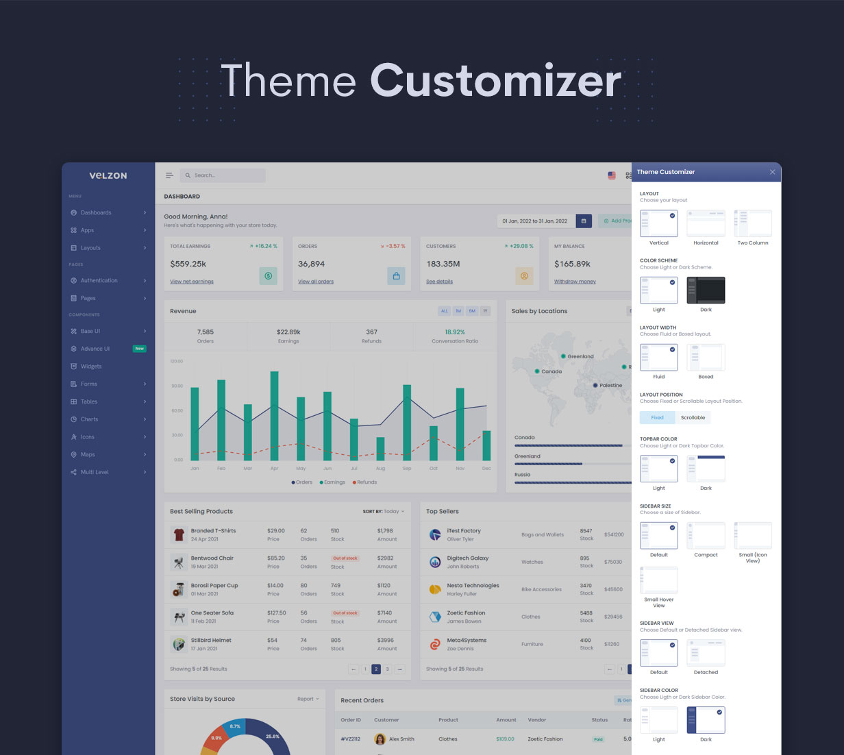 Velzon - 18 in 1 Admin & Dashboard Template