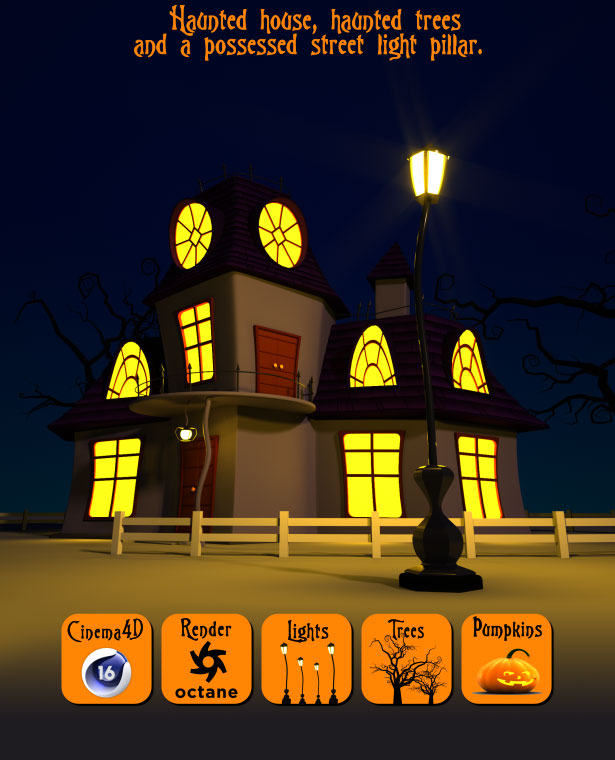 Cartoon Haunted House by FullHPetrol | 3DOcean