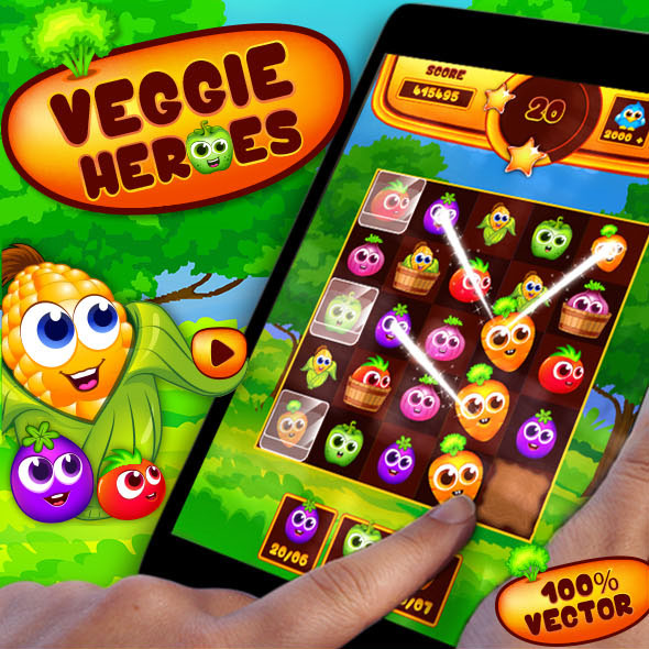 Veggies Game UI Level Map by S_N_K | GraphicRiver Veggies Game UI Level Map by S_N_K | GraphicRiver