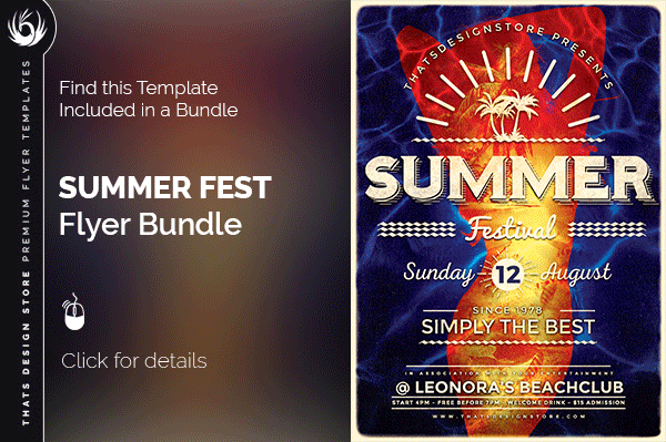 Summer Fest Flyer Template V2 by lou606 | GraphicRiver