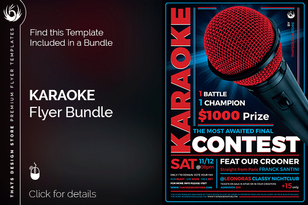Karaoke Flyer Template V3 by lou606 | GraphicRiver