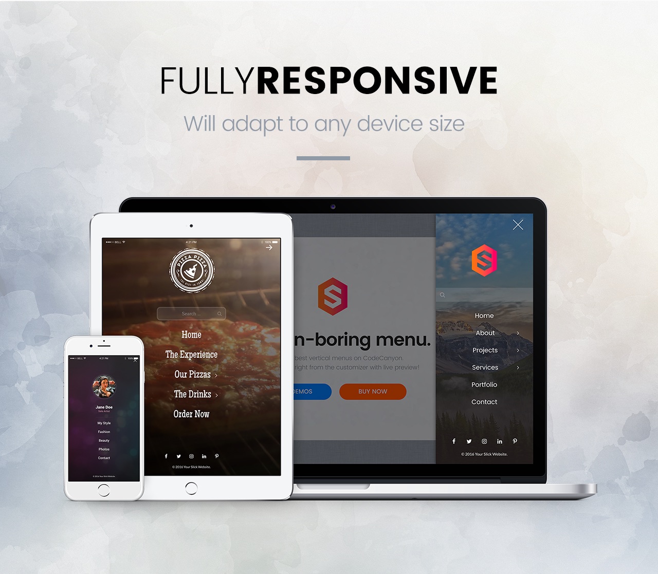 Slick Menu - Responsive WordPress Vertical Menu - wp99.in