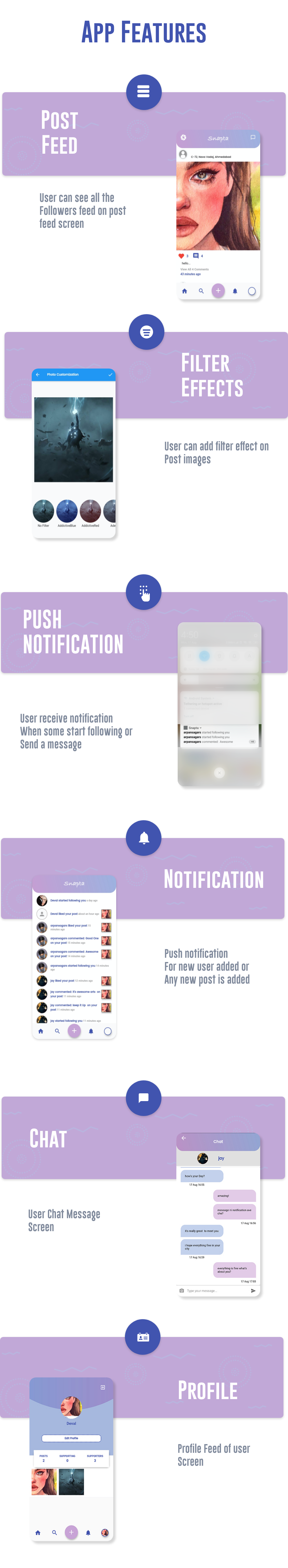 Snapta instagram clone app flutter android and iOS