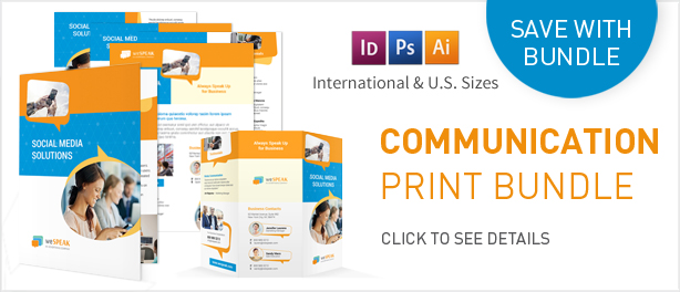 Communication Bifold / Halffold Brochure by Mike_pantone | GraphicRiver