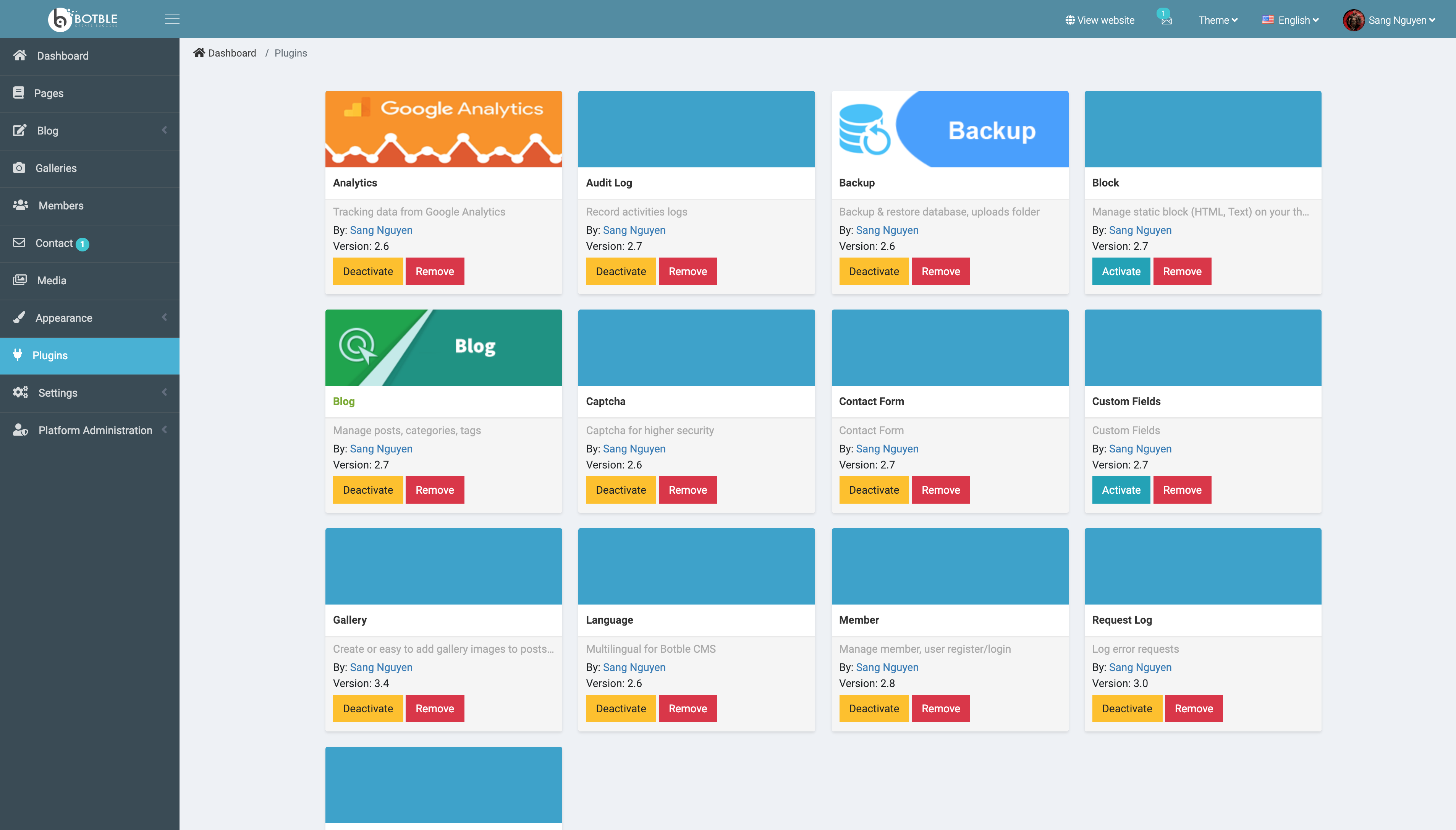 Botble Laravel Cms Crud Generator Modular And Theme System Role