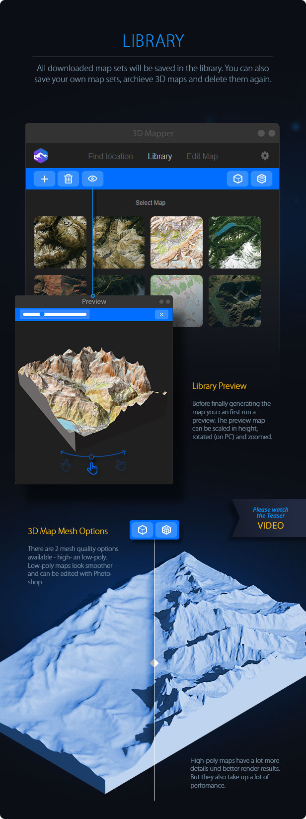 3D Map Generator - 3D Mapper - Photoshop Plug-in - Free Video Stocks ...