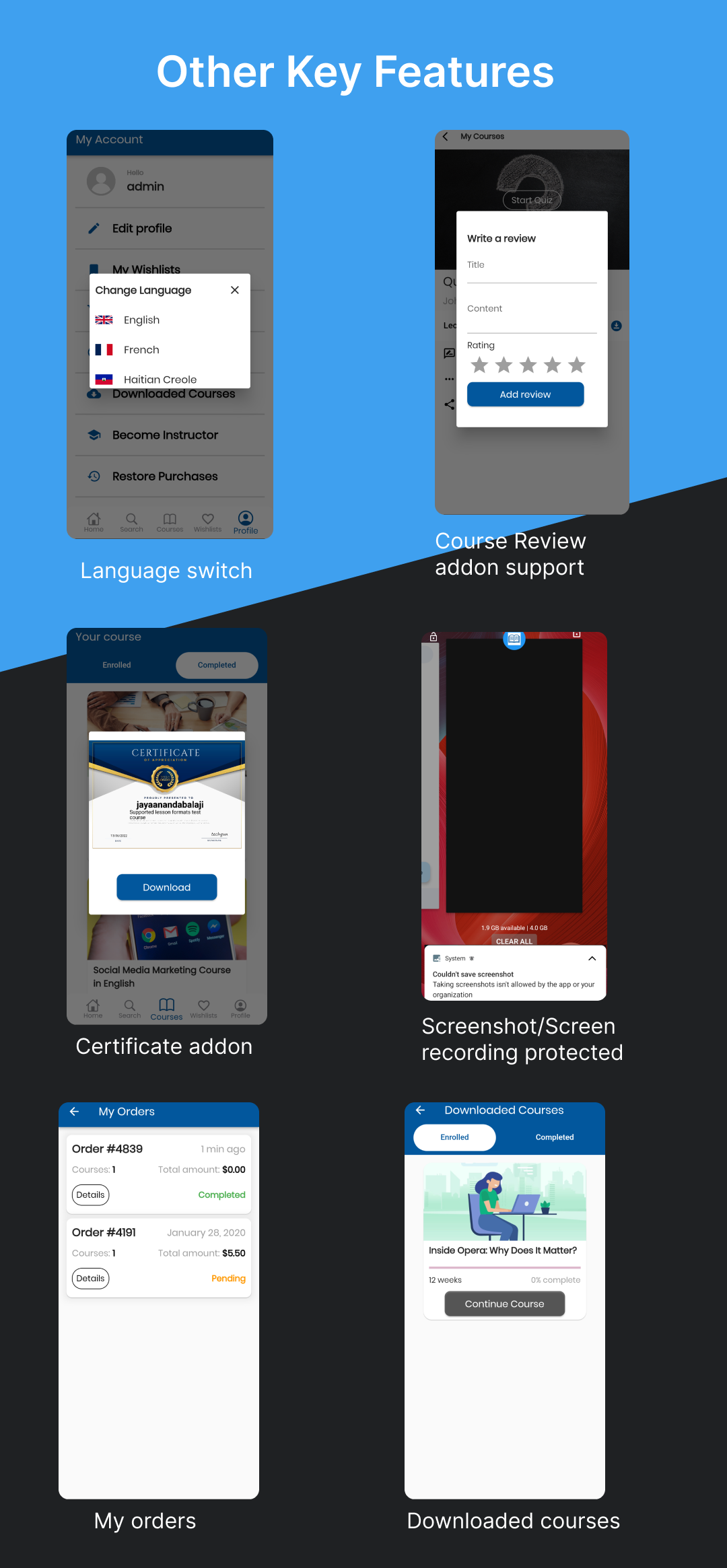 LearnGun – Learnpress LMS Flutter app – Buy Apps, Themes, UI, Templates ...