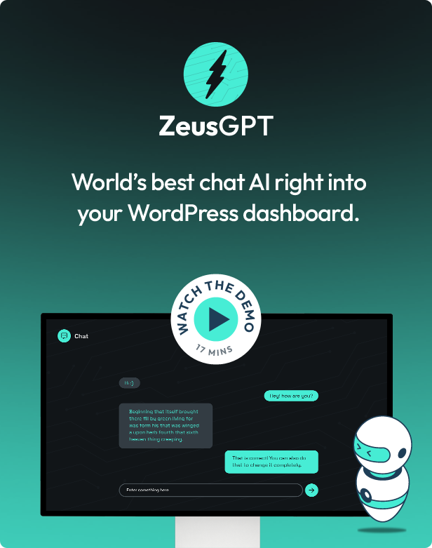 ZeusGPT - Plug-in WordPress desenvolvido por ChatGPT - Pluginthemebr - Wordpress plugins e temas