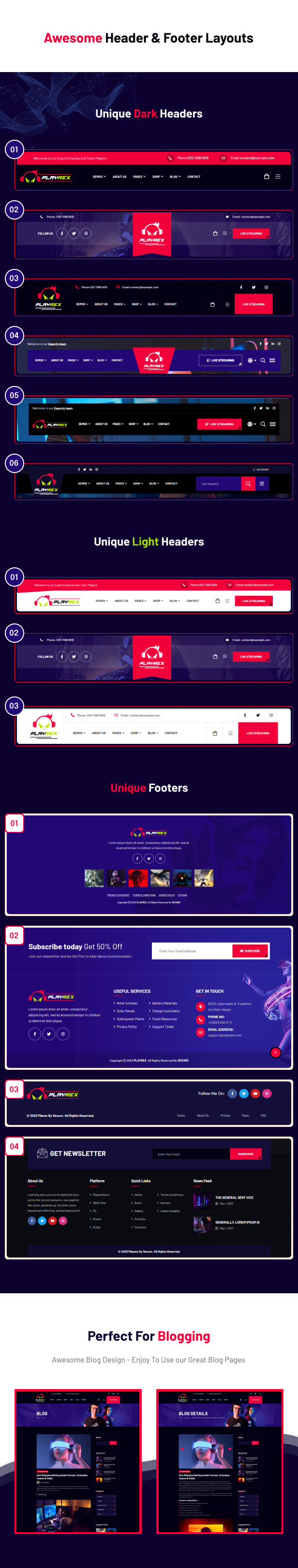 Playrex - Tema WordPress para jogos e eSports - Pluginthemebr - Wordpress plugins e temas
