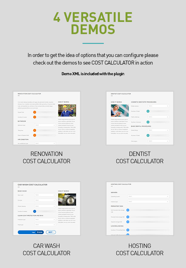Cost Calculator - WordPress Plugin by BoldThemes | CodeCanyon