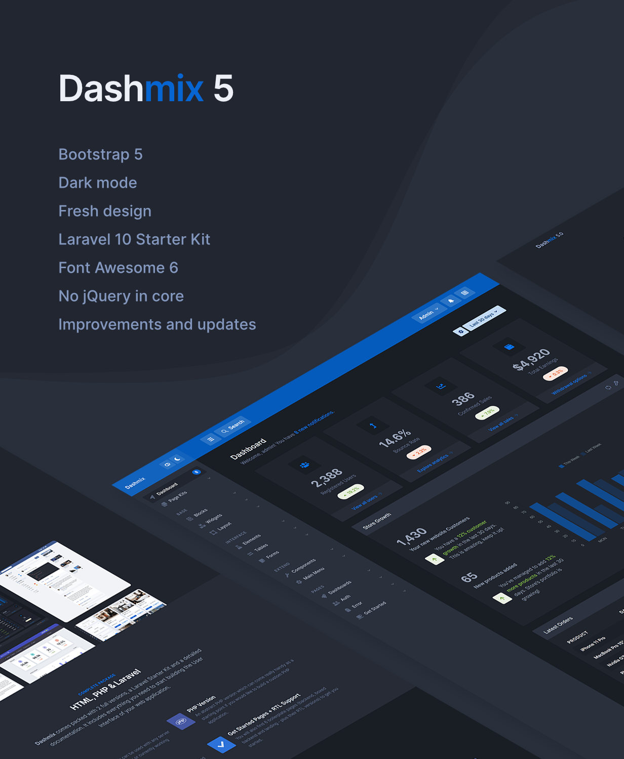 [Nulled] Dashmix - Bootstrap 5 Admin Dashboard Template & Laravel 10 ...