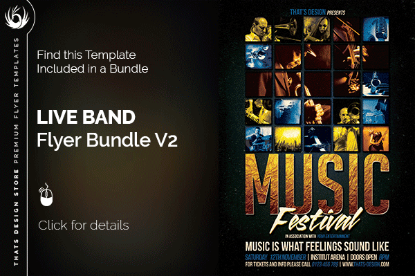 Live Concert Flyer Template V2 by lou606 | GraphicRiver