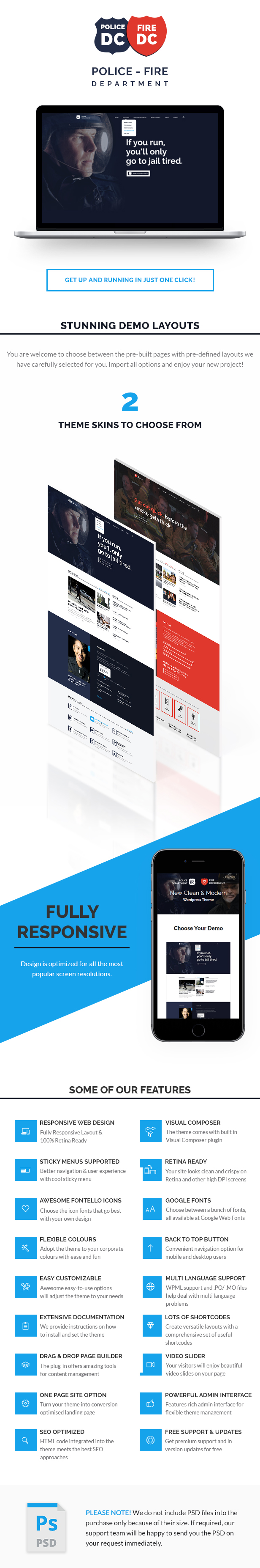 Police & Fire Department and Security Business WordPress Theme