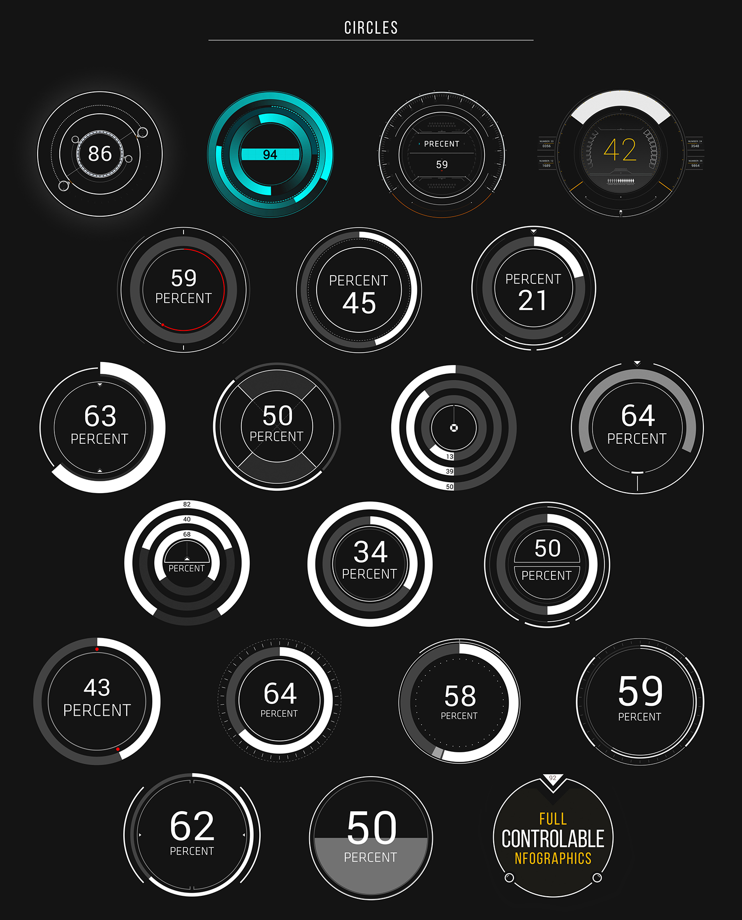 Simple Line Infographics - After Effects Template
