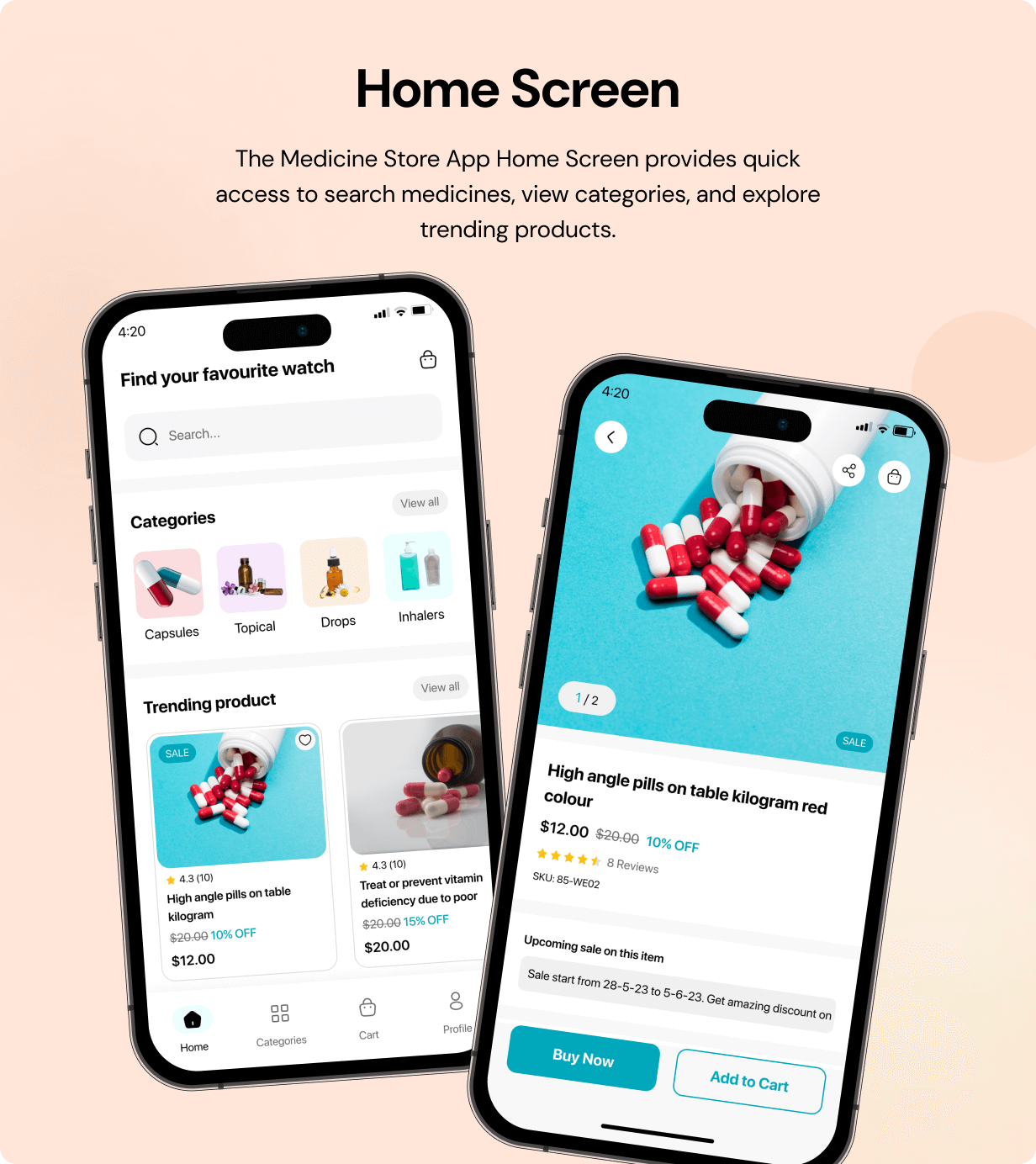 Medicine App Store E Commerce Store App In Flutter 3 X Android Ios With Woocommerce Full