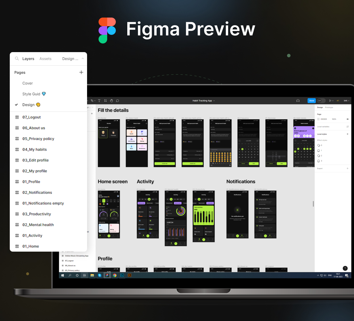 Habit Tracker Template: HabitNow Daily Routine Planner in Flutter ...