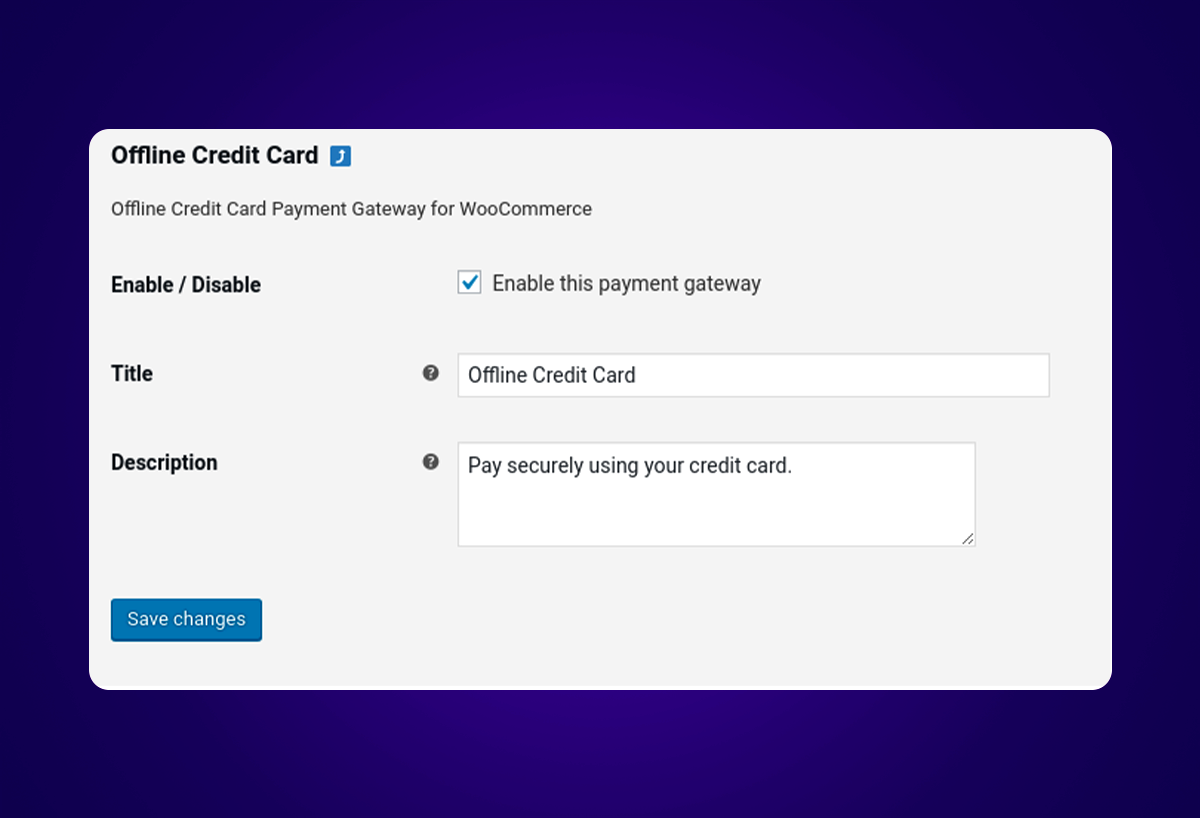 WooCommerce Offline Credit Card Checkout Method | WebDevBay