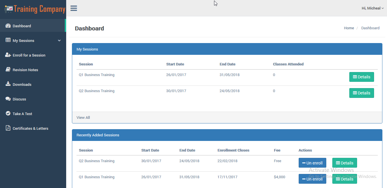 TrainEasy - Training Management & Registration System by intermatics