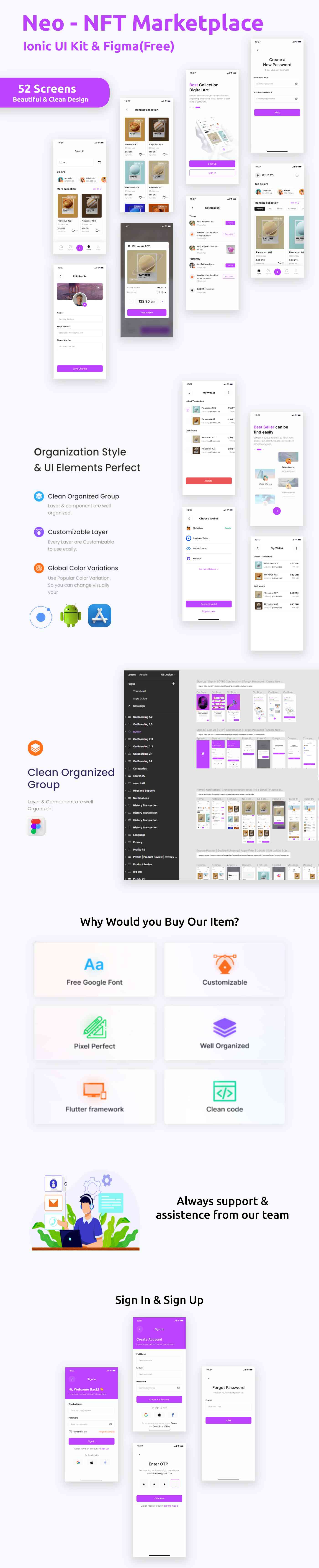 NFT MarketPlace App ANDROID + IOS + FIGMA | UI Kit | Ionic | NeoNFT ...