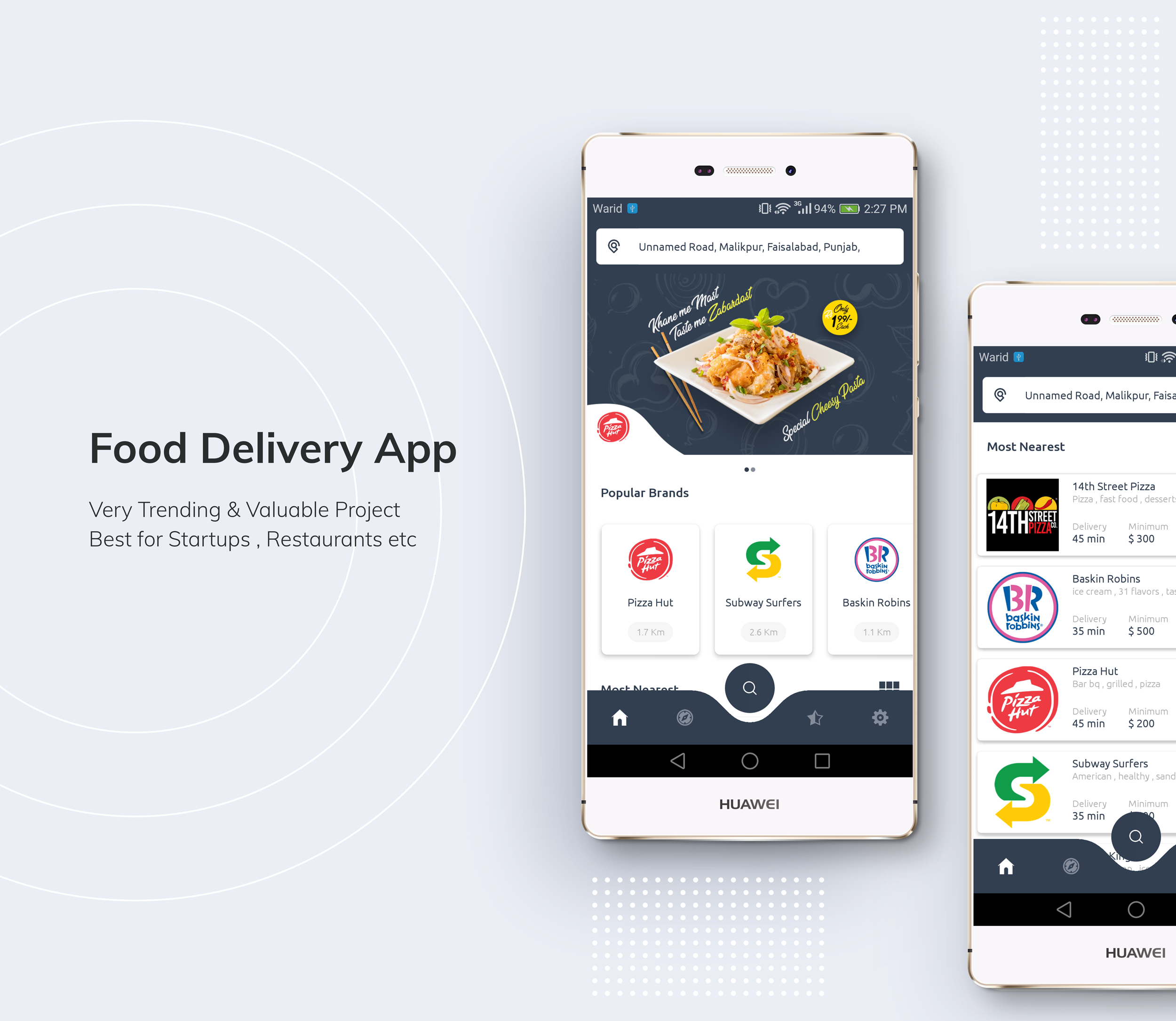 Restaurant Food Delivery App with Delivery Boy