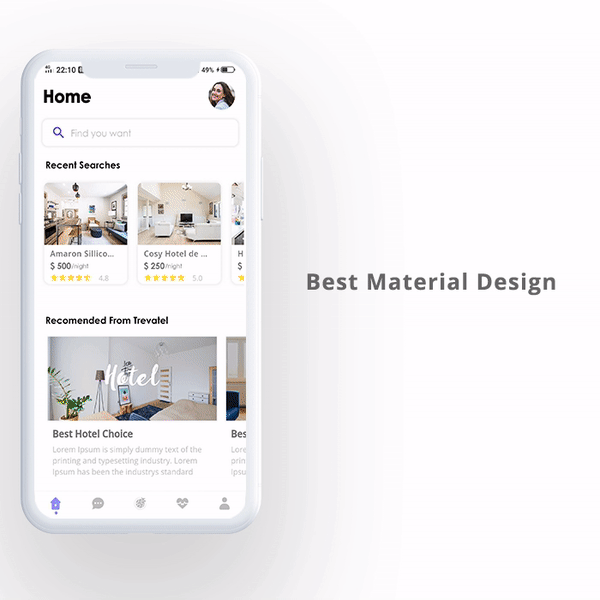 Flutter Hotel booking and Tour Travel Template in Flutter hotel apps