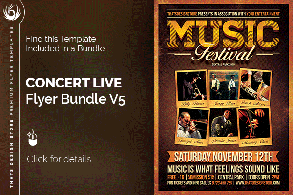 Music Festival Flyer Template V6 by lou606 | GraphicRiver