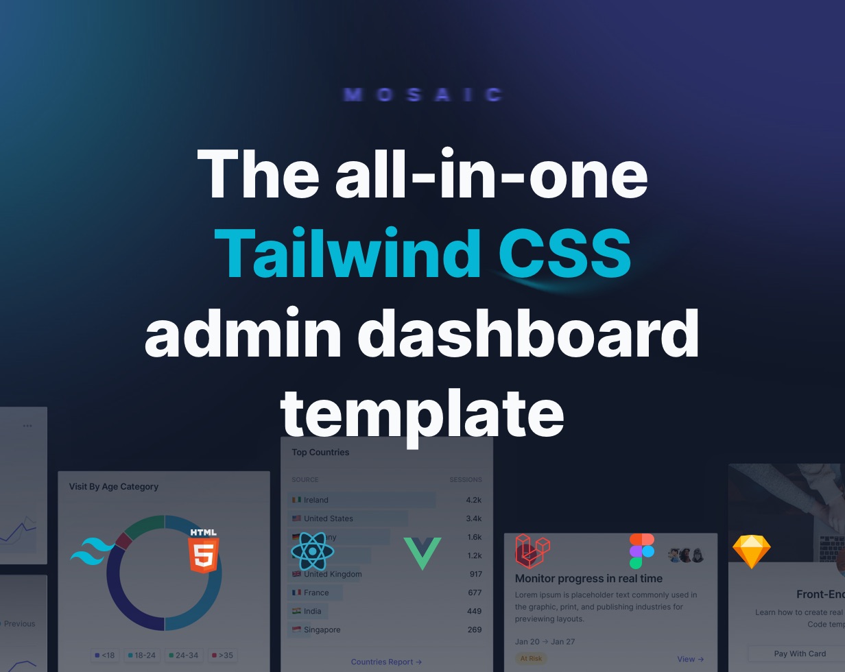 Mosaic - Tailwind CSS Admin Dashboard Template