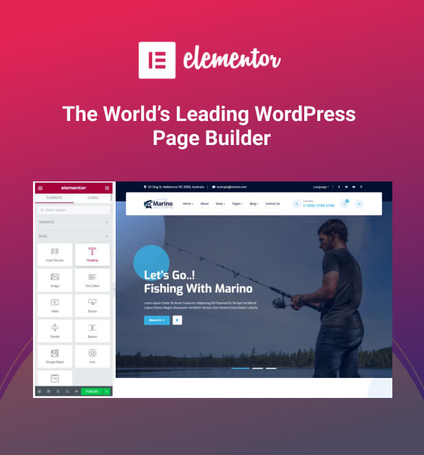 Marino - Tema WordPress de Pesca e Hobby Marítimo - Pluginthemebr - Wordpress plugins e temas