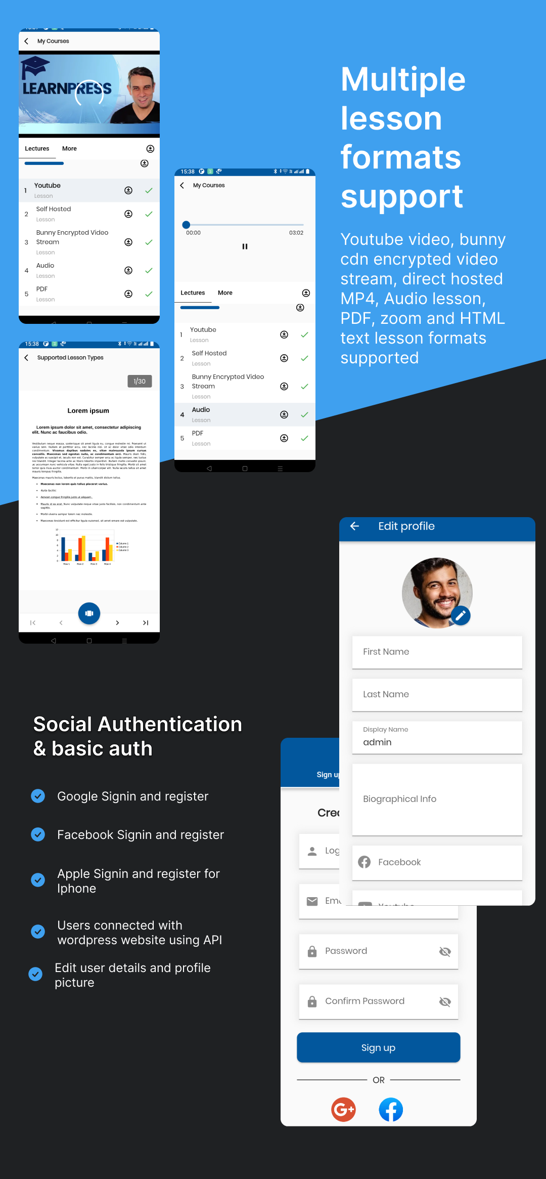 Learngun Learnpress Lms Flutter App Buy Apps Themes Ui Templates Plugins And Source Code 