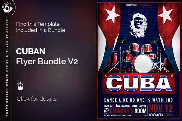 Cuban Live Salsa Flyer Template V3 by lou606 | GraphicRiver