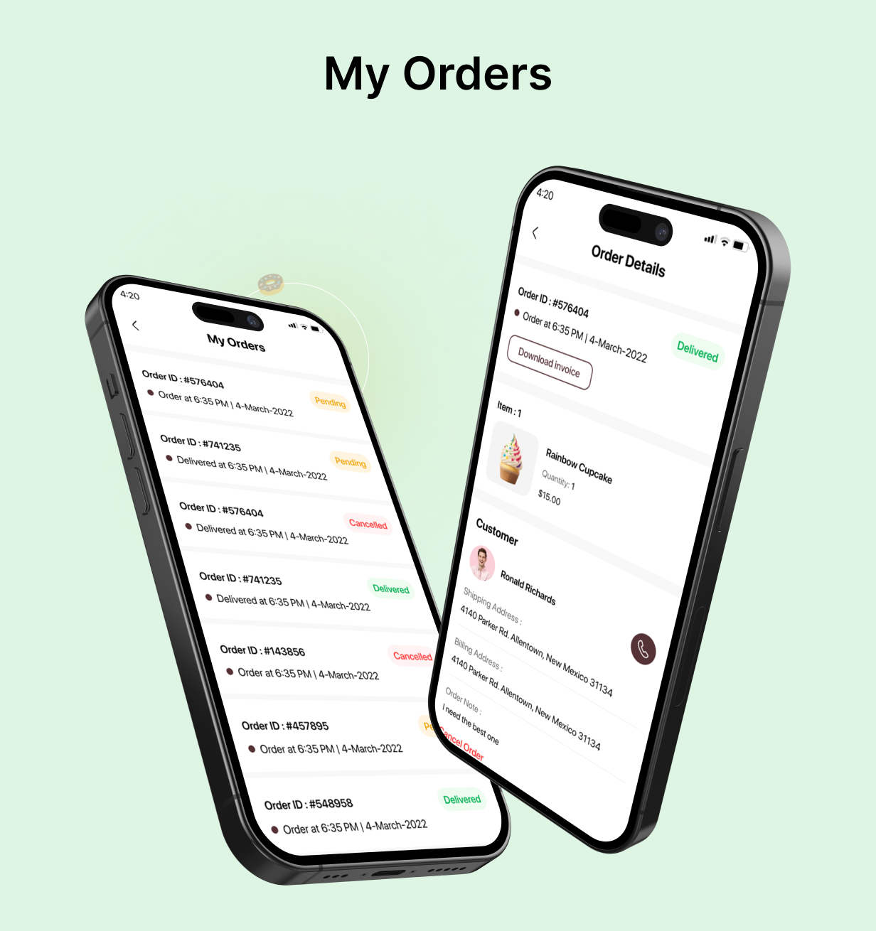 BreadBasket UI Template: Online Bakery Store app in Flutter(Android ...