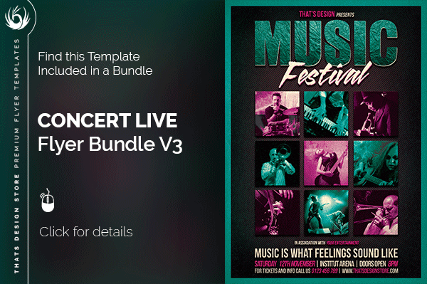 Live Concert Flyer Template V5 by lou606 | GraphicRiver