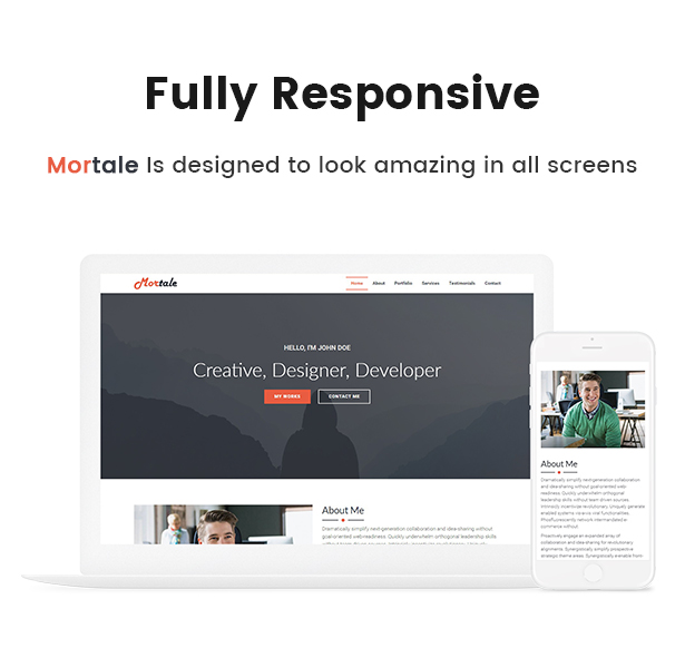 Mortale One Page Personal Portfolio Html Template