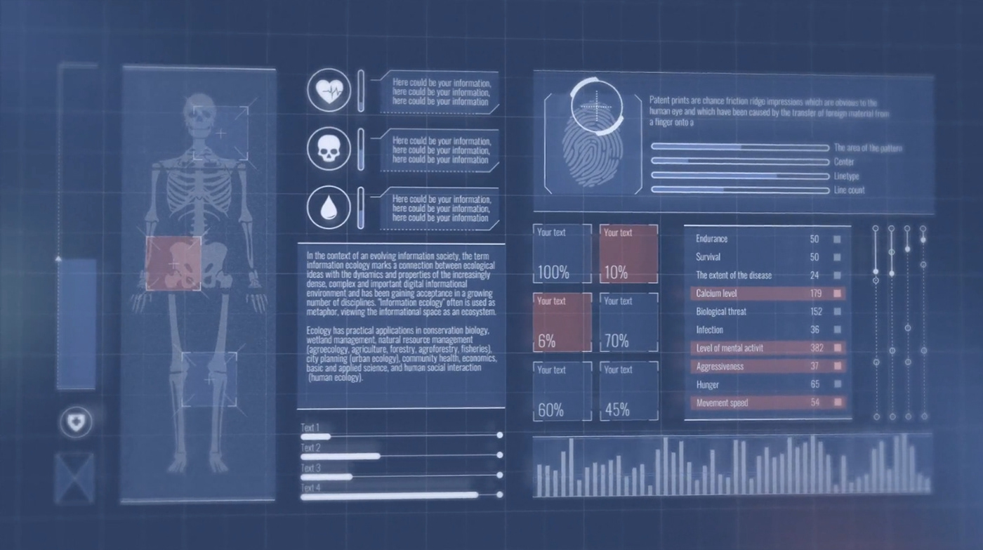 Human Health Status Hud UI Screen - After Effects Template