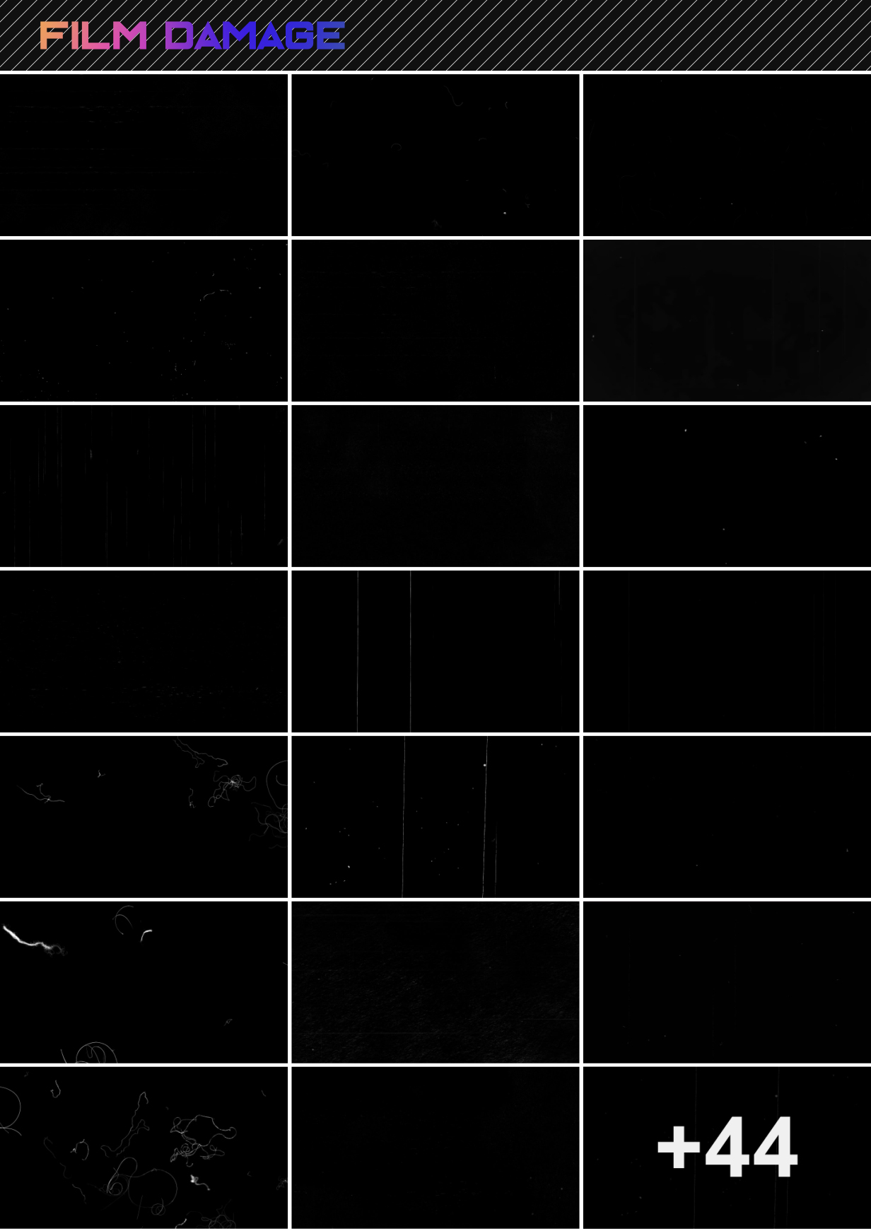 AE脚本 2000组艺术手绘素描水彩贴纸视频创意特效调色预设包V2 VFX Effects Pack