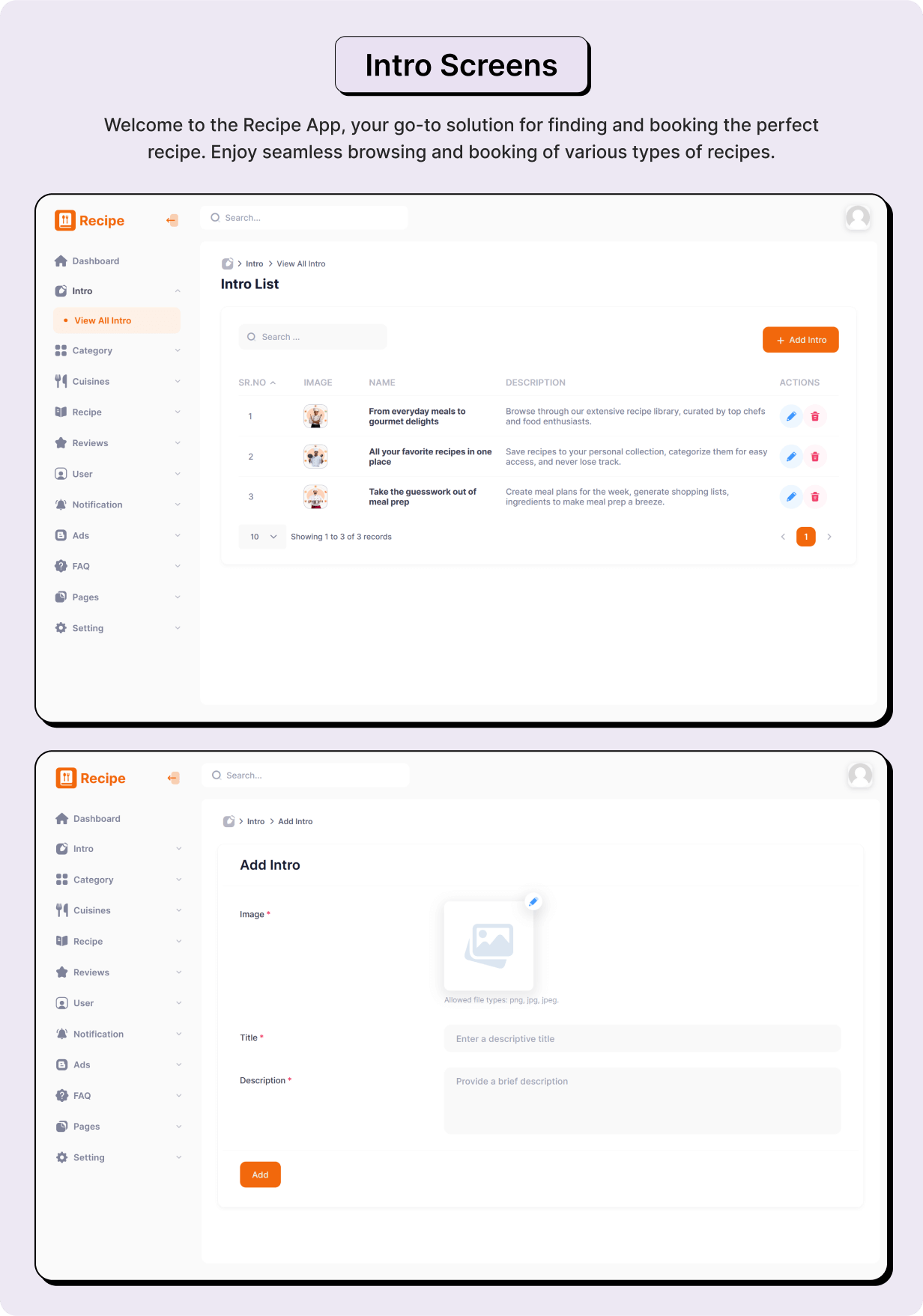 Recipe Full App in Flutter with NodeJs Backend | Cooking Guide App in Flutter – Buy Apps, Themes ...
