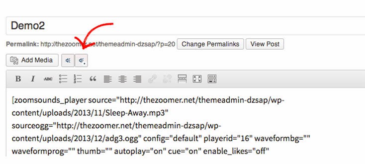 ZoomSounds - WordPress Wave Audio Player with Playlist
