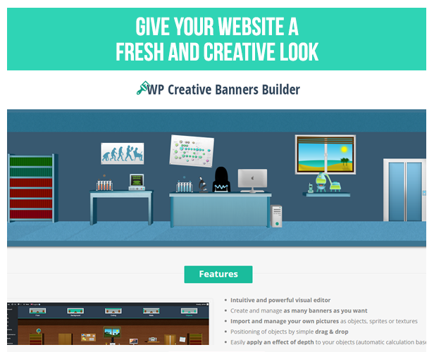 Construtor de banners criativos WP - Pluginthemebr - Wordpress plugins e temas