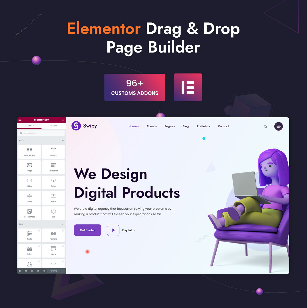 Swipy - Creative Agency WordPress Theme | WebDevBay