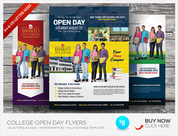 College Fair Flyer Templates by kinzi21 | GraphicRiver