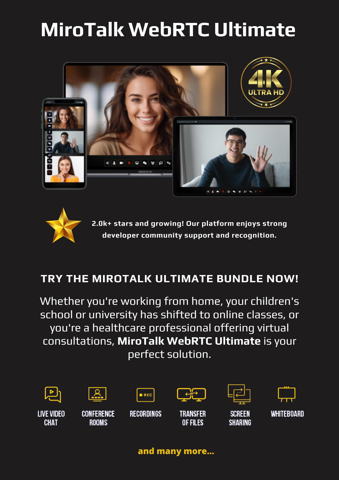 MiroTalk WebRTC Ultimate Bundle for Seamless LiveSmart Communication - Top New Code