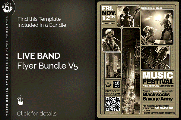 Music Festival Flyer Template V14 by lou606 | GraphicRiver