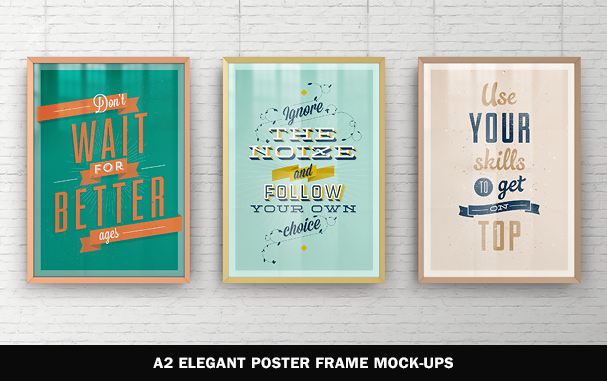 C0 Elegant Poster Frame Mock-Ups by Kheathrow | GraphicRiver